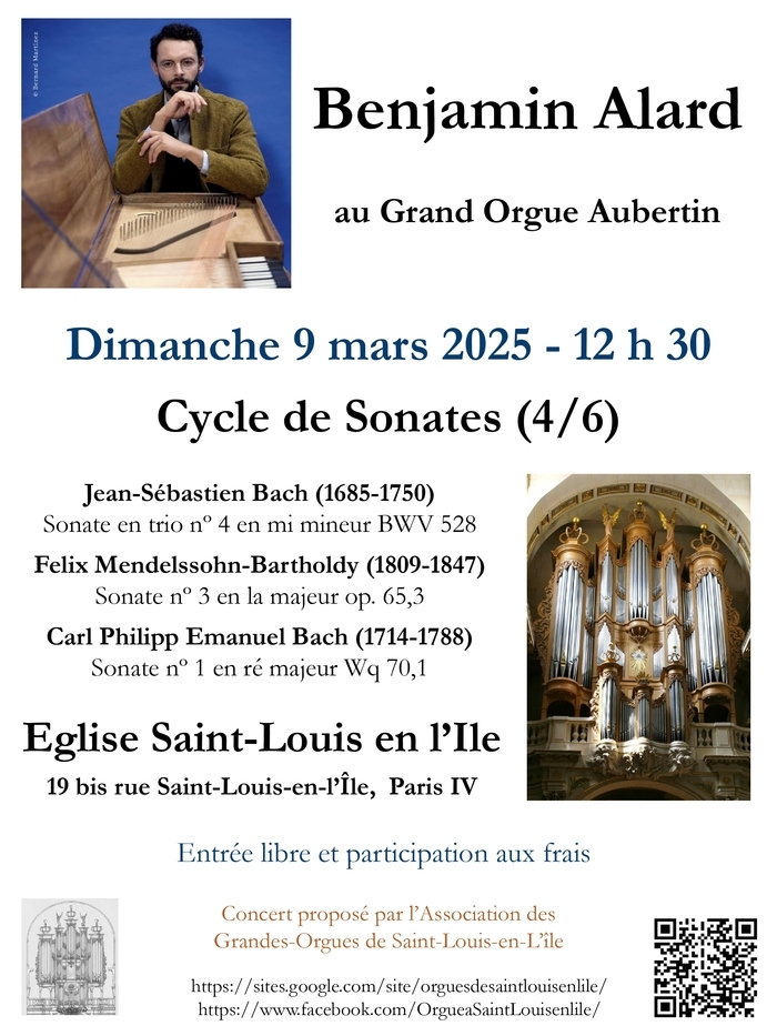 Benjamin Alard au Grand Orgue Aubertin - Diocèse de Paris