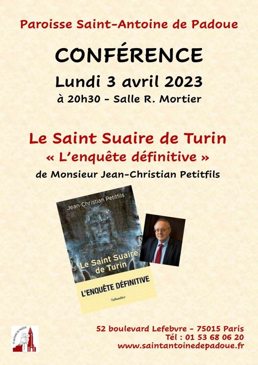 Le Saint Suaire de Turin - Diocèse de Paris