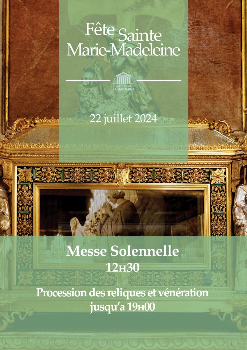 Fête, Sainte-Marie-Madeleine - Diocèse de Paris