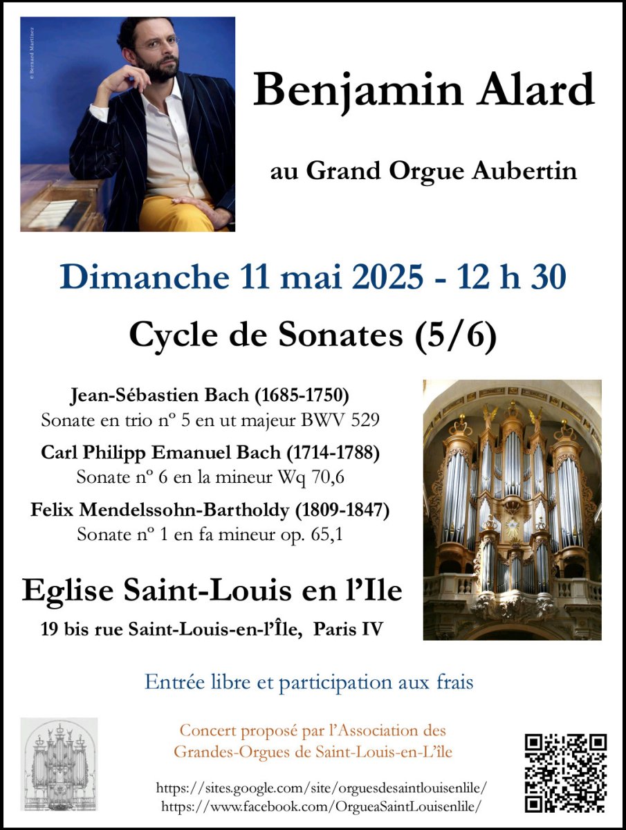 Benjamin Alard au Grand Orgue Aubertin - Diocèse de Paris